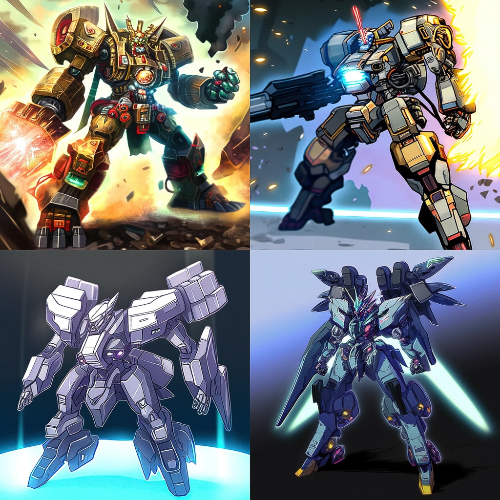 Mecha anime style Midjourney style | Andrei Kovalev's Midlibrary 2.0