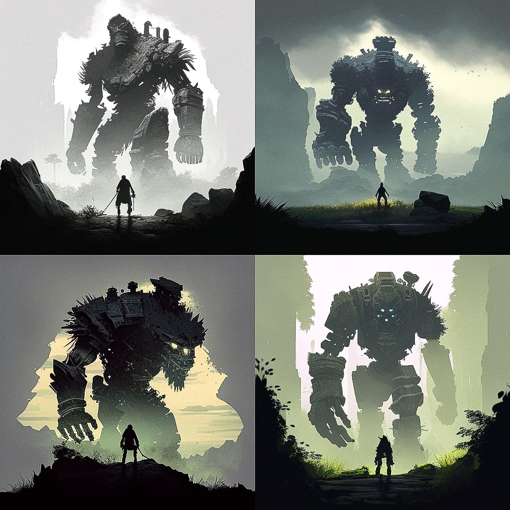 Shadow of the Colossus Midjourney style | Andrei Kovalev's Midlibrary 2.0