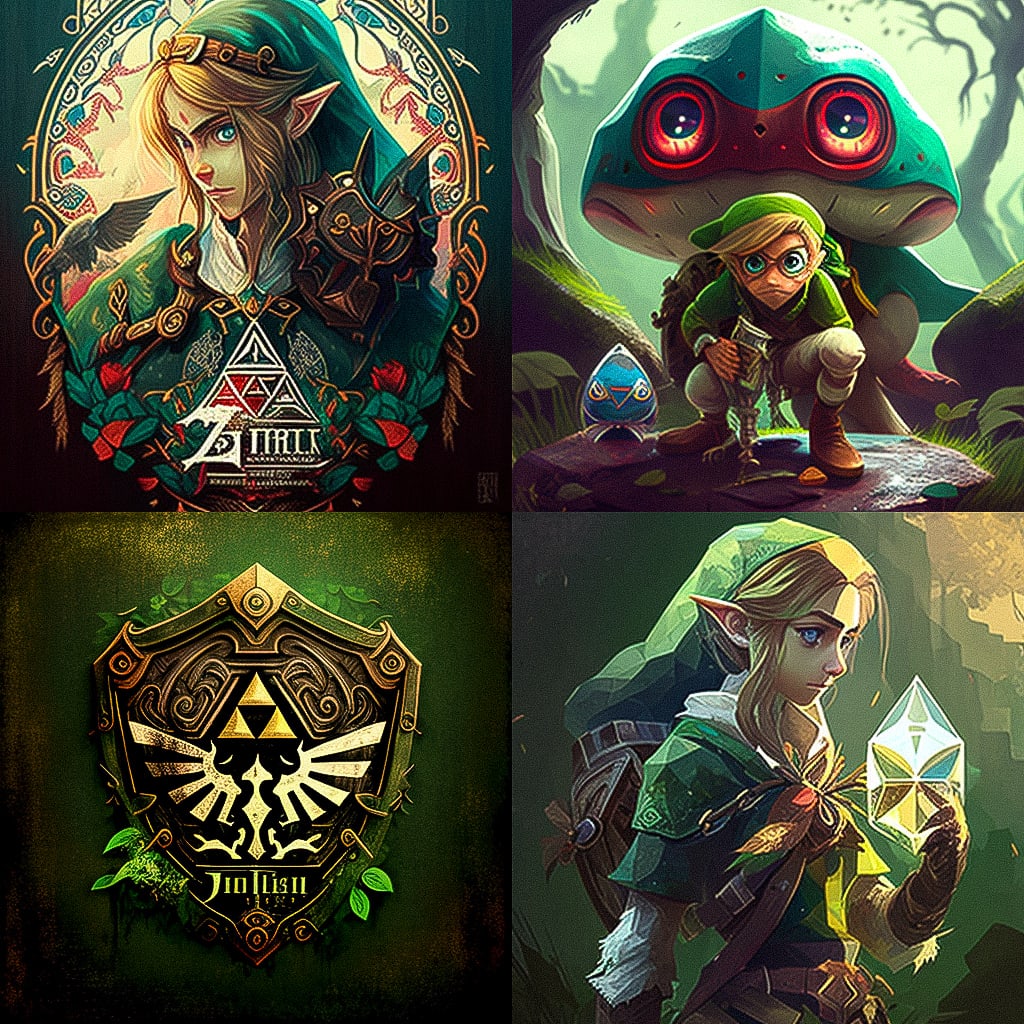 The Legend of Zelda Midjourney style | Andrei Kovalev's Midlibrary 2.0