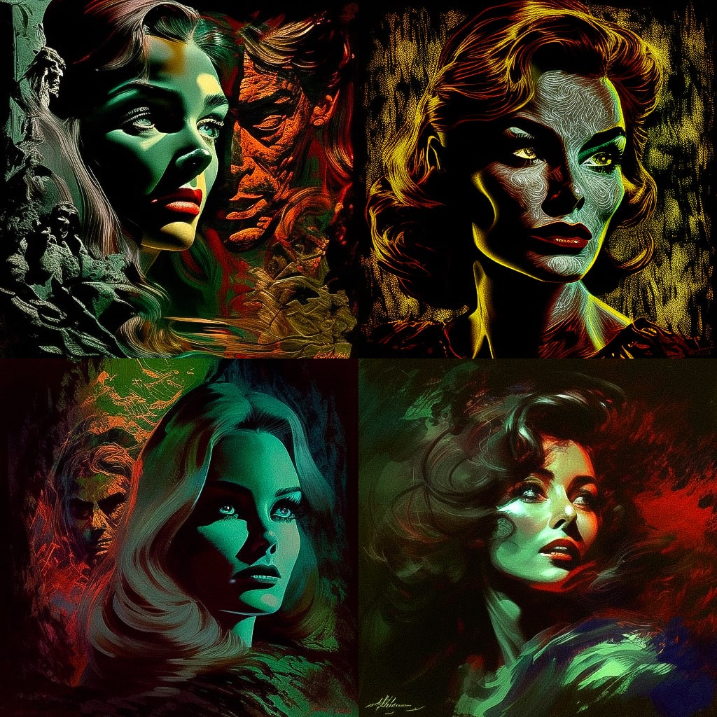 Mario Bava Midjourney style | Andrei Kovalev's Midlibrary 2.0