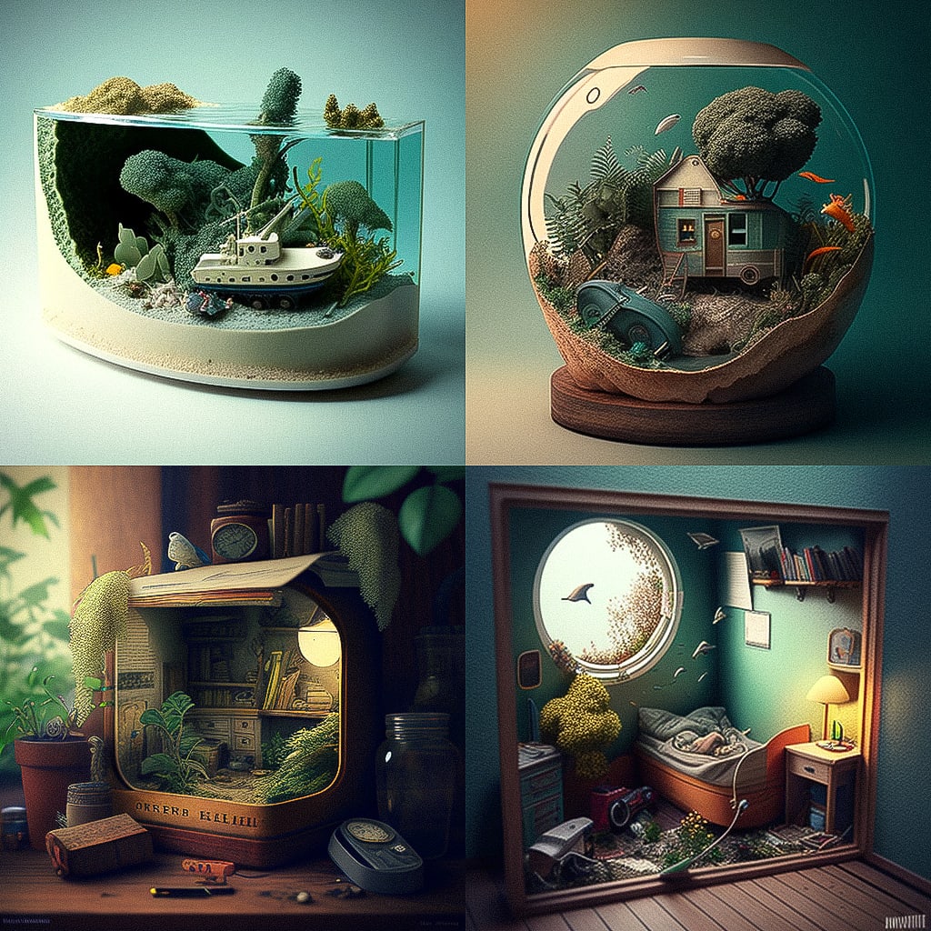 Diorama Midjourney style | Andrei Kovalev's Midlibrary 2.0