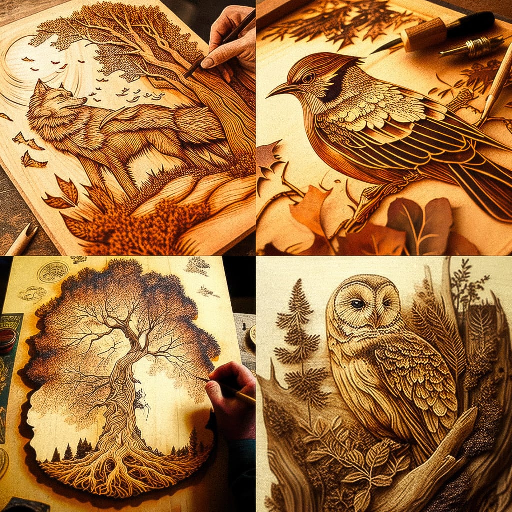 Pyrography Midjourney style | Andrei Kovalev's Midlibrary 2.0