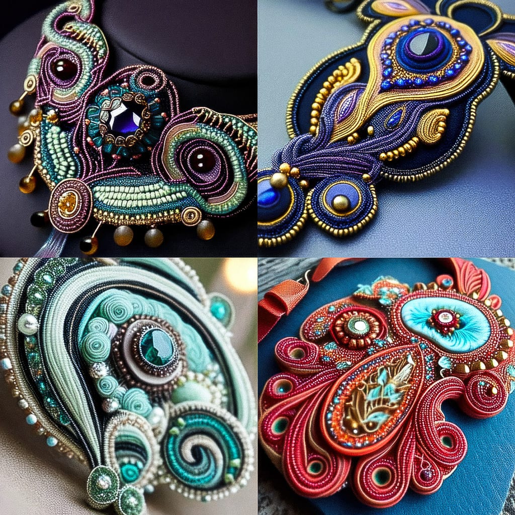 Soutache Midjourney style | Andrei Kovalev's Midlibrary 2.0