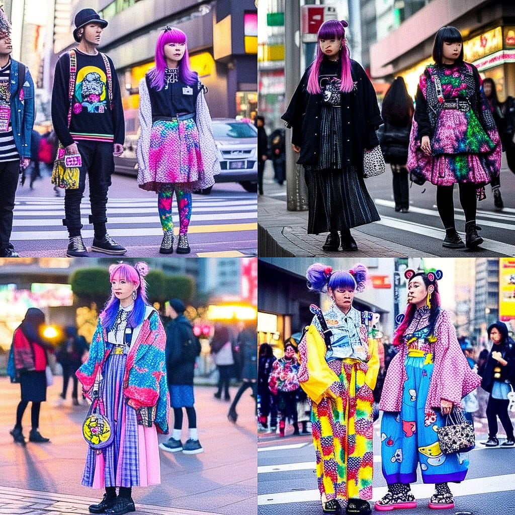 Harajuku fashion Midjourney style | Andrei Kovalev's Midlibrary 2.0