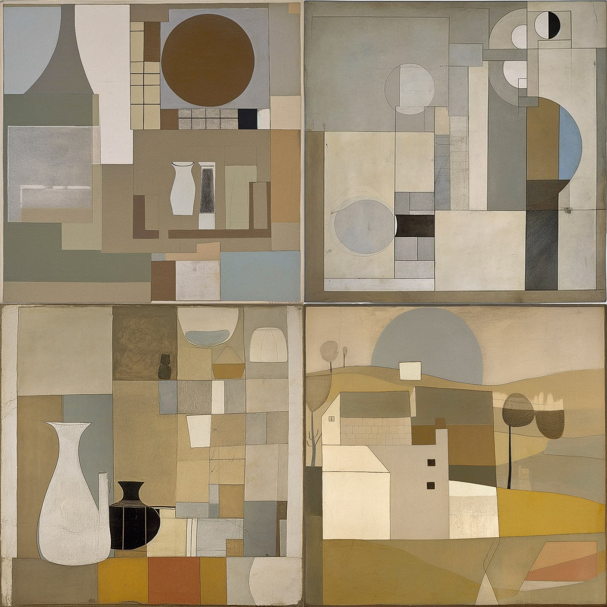 Ben Nicholson Midjourney style | Andrei Kovalev's Midlibrary 2.0