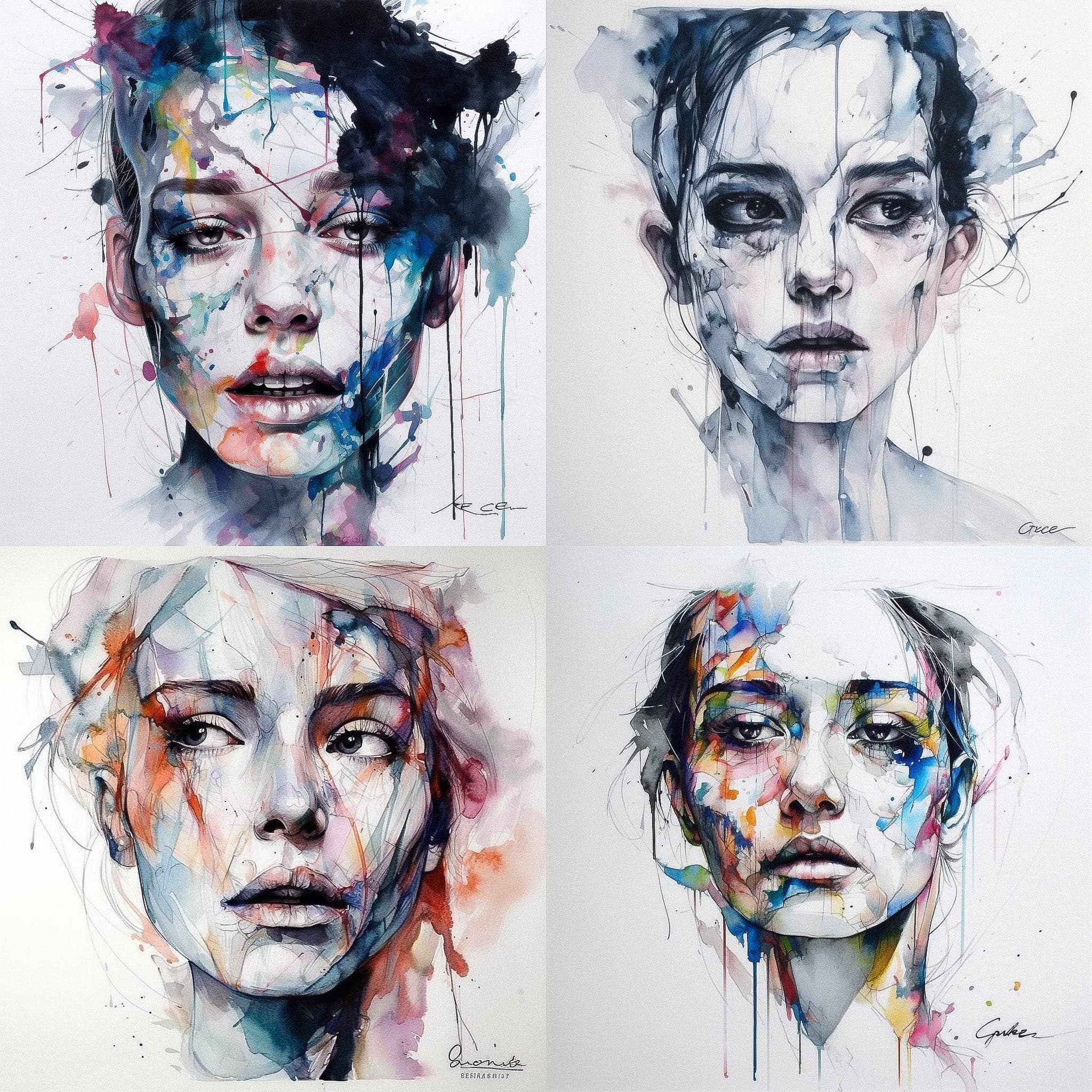 Agnes Cecile Midjourney style | Andrei Kovalev's Midlibrary 2.0
