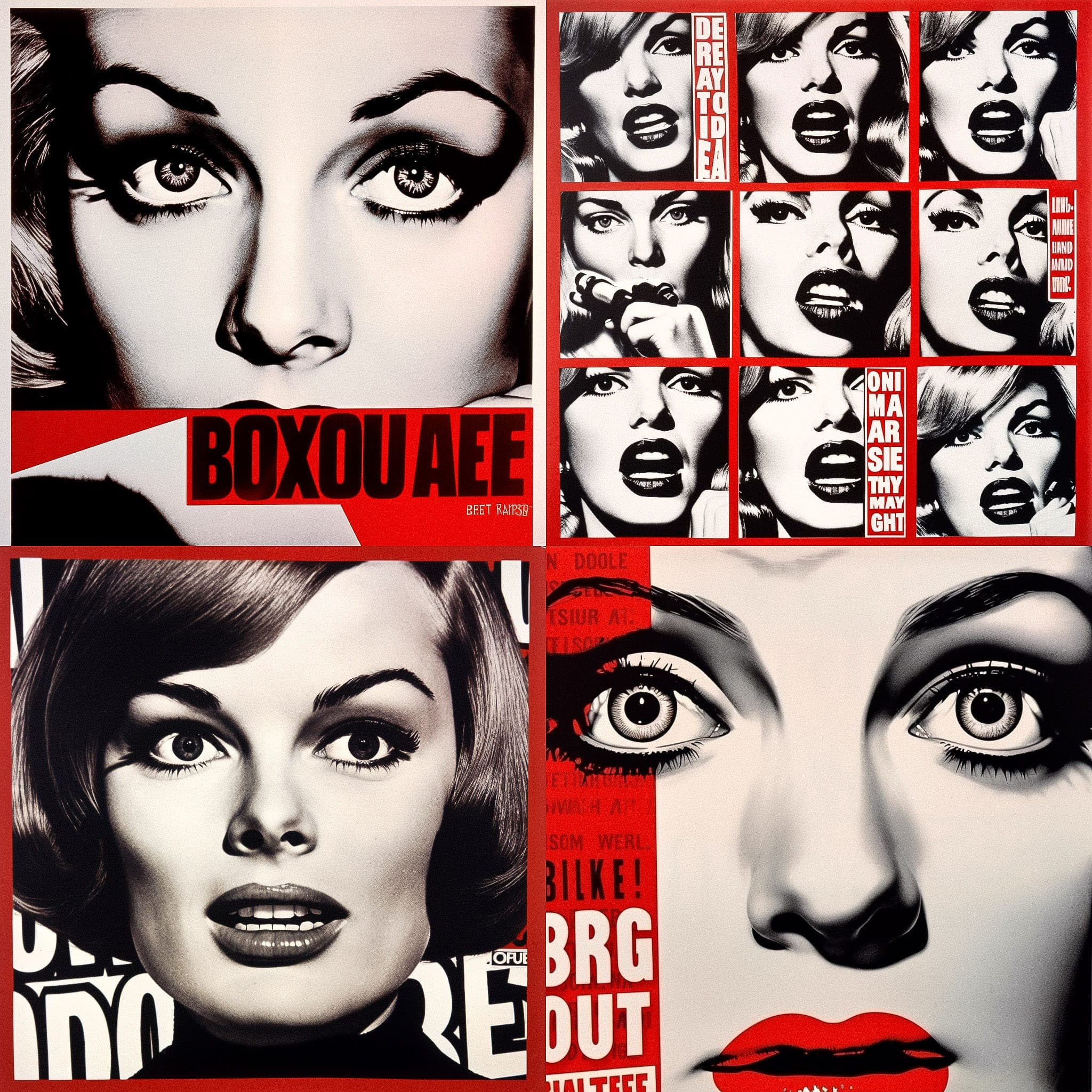 Barbara Kruger Midjourney style | Andrei Kovalev's Midlibrary 2.0