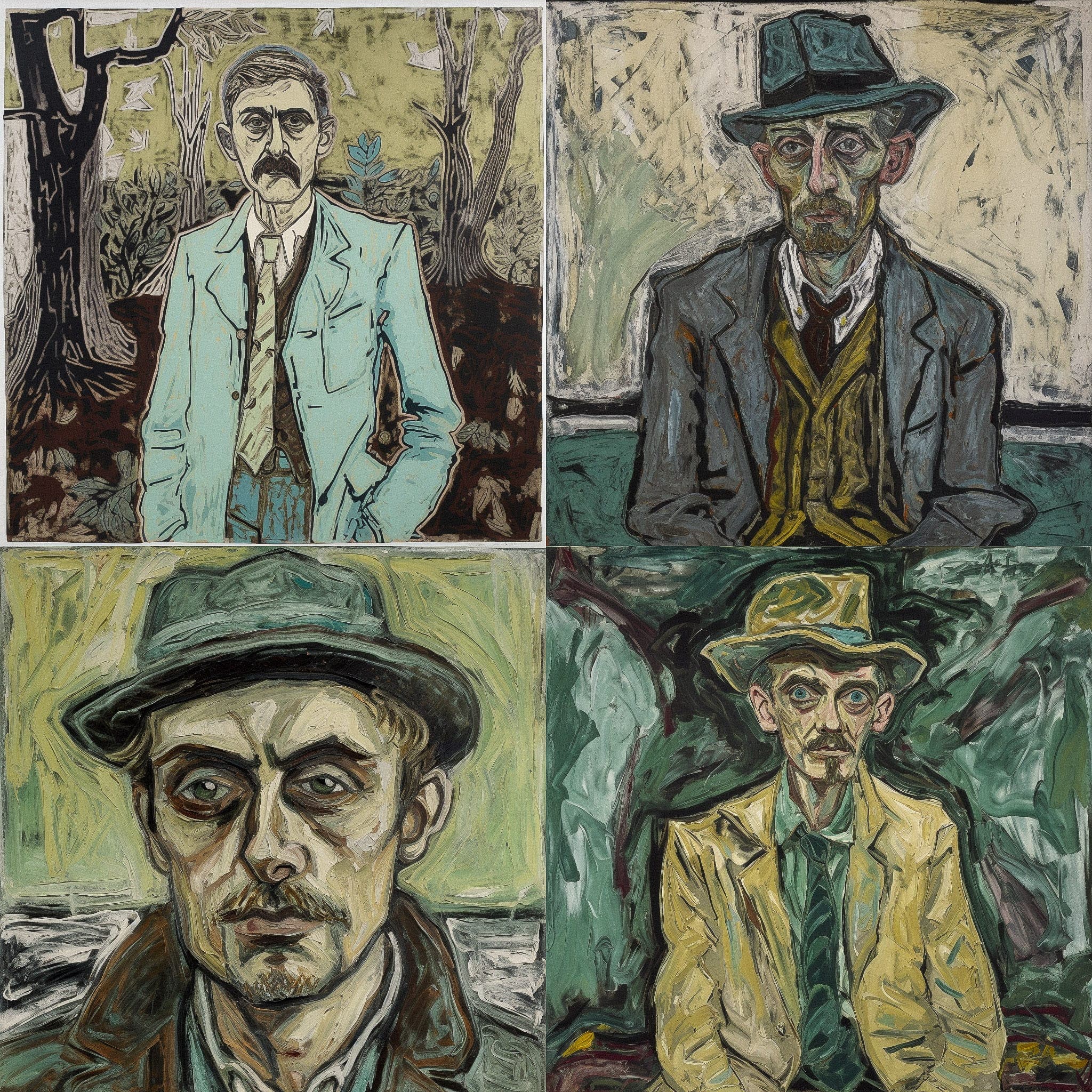 Billy Childish Midjourney style | Andrei Kovalev's Midlibrary 2.0