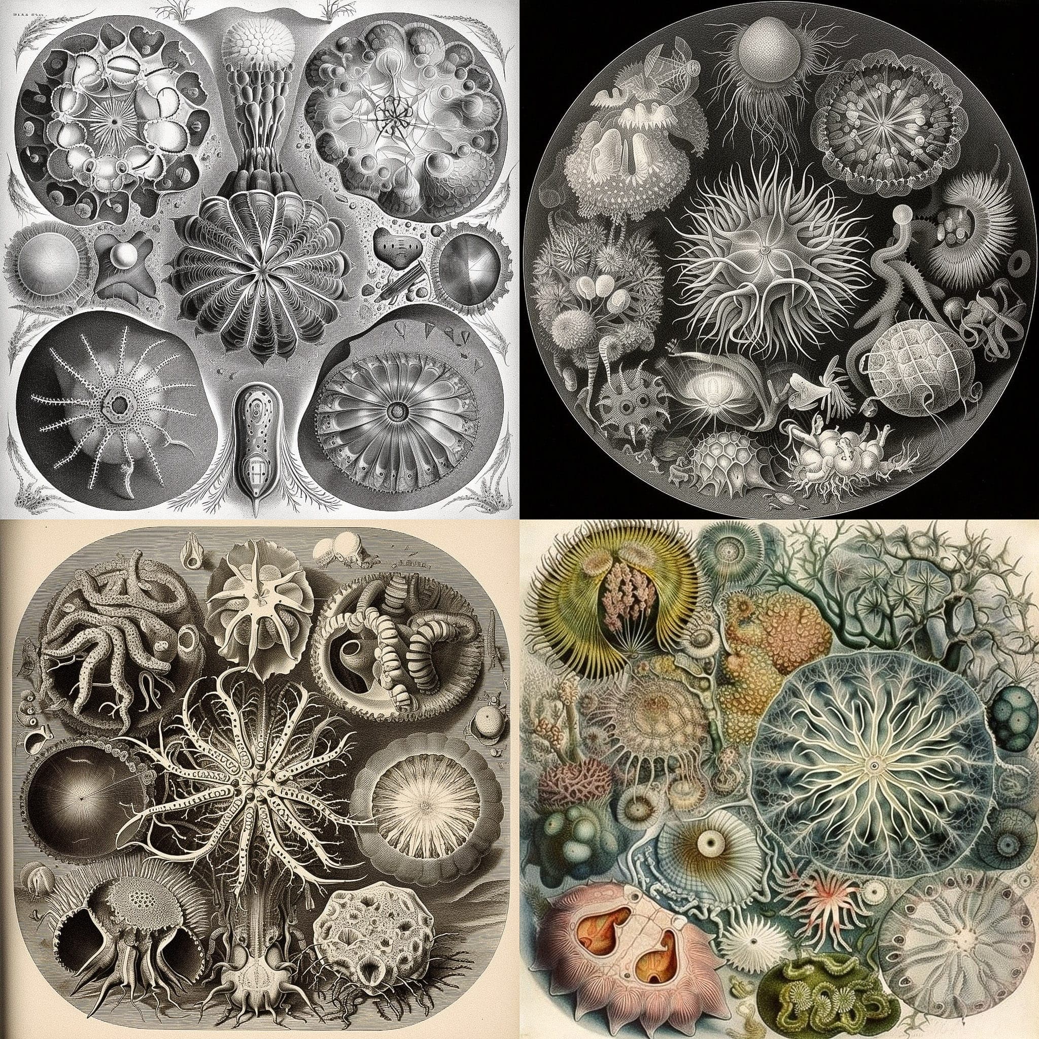 Ernst Haeckel Midjourney style | Andrei Kovalev's Midlibrary 2.0