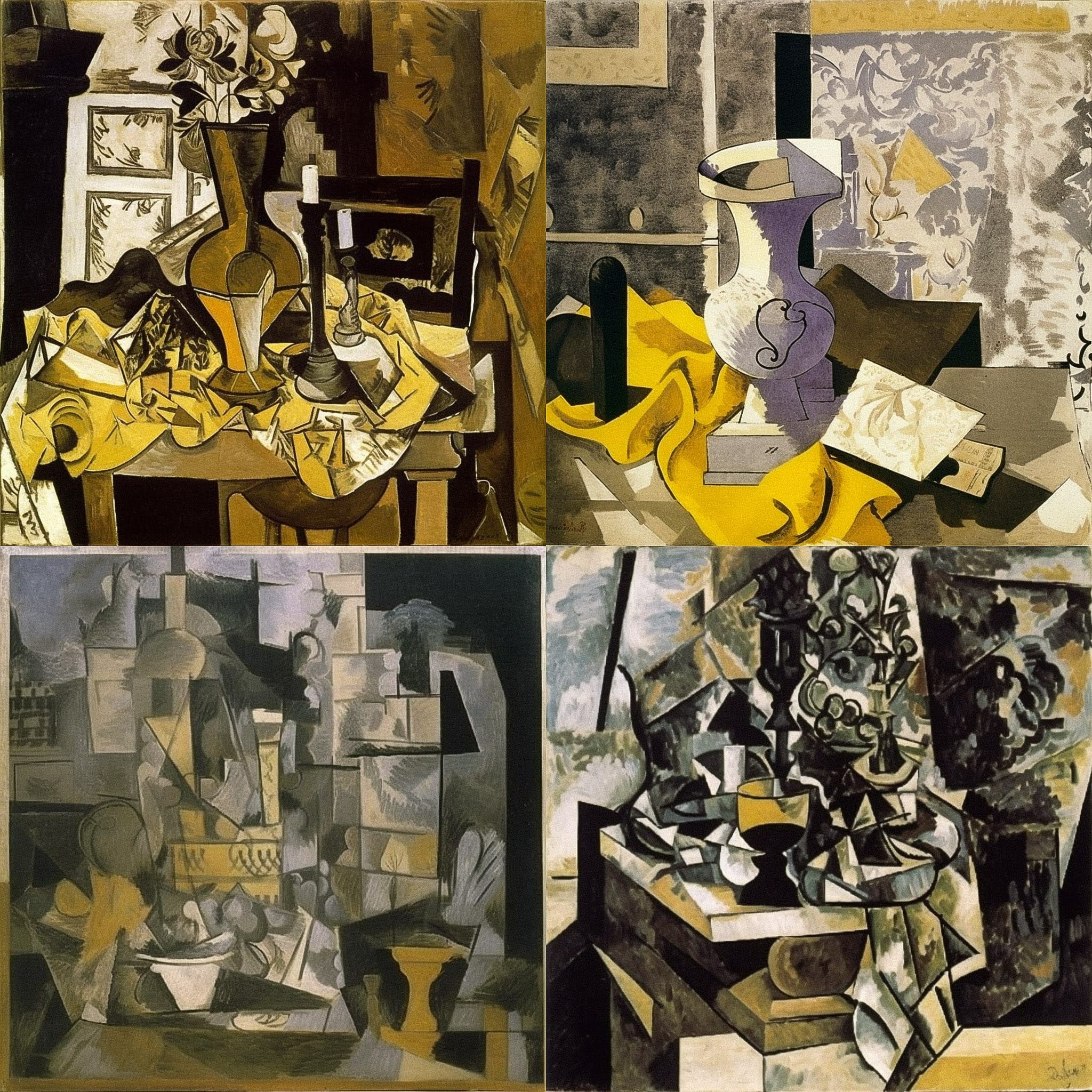 Georges Braque Midjourney style | Andrei Kovalev's Midlibrary 2.0