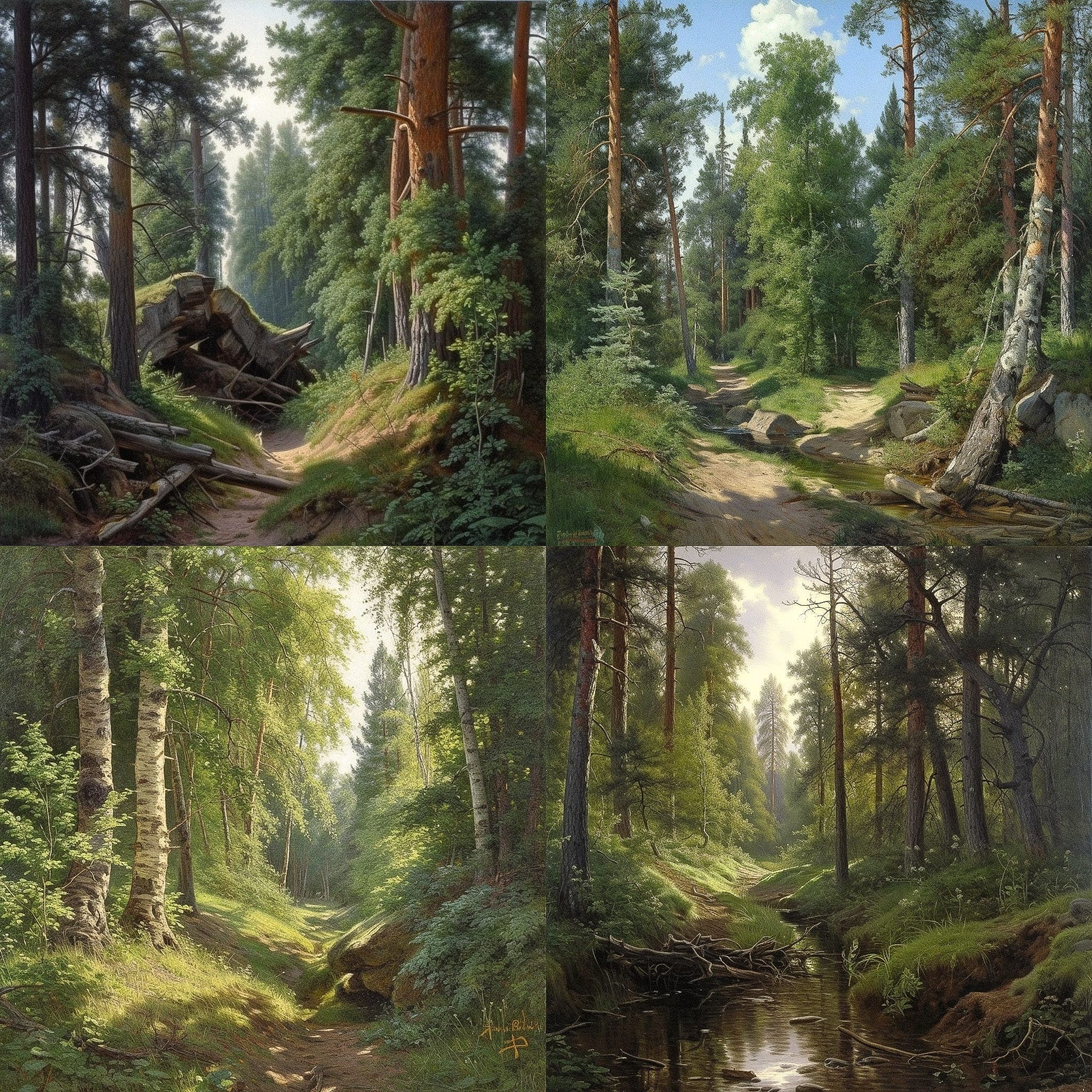 Ivan Shishkin Midjourney style | Andrei Kovalev's Midlibrary 2.0