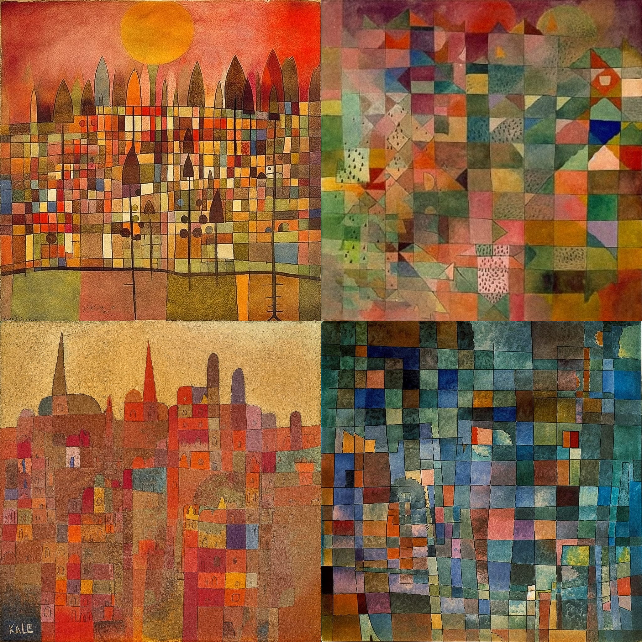 Paul Klee Midjourney style | Andrei Kovalev's Midlibrary 2.0
