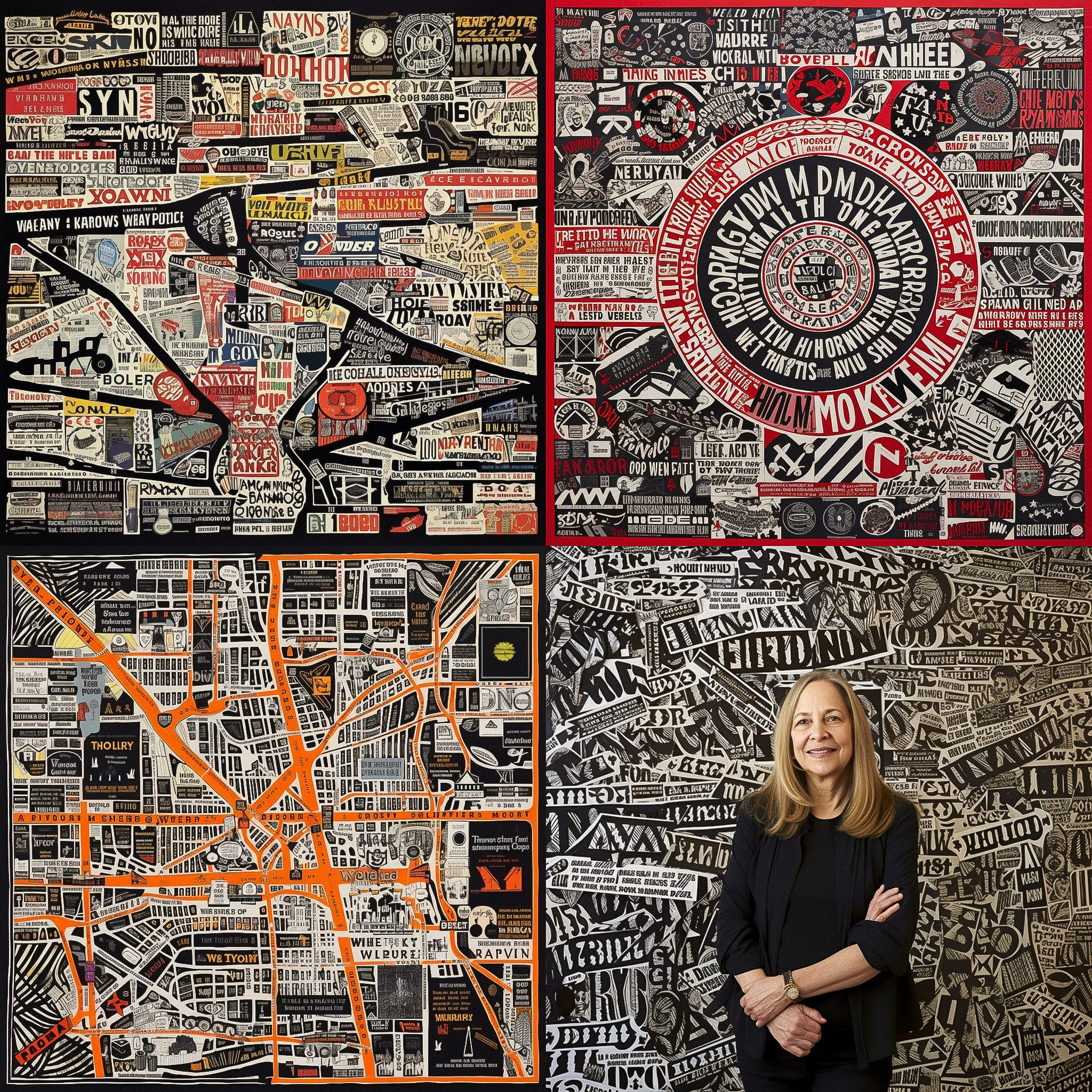 Paula Scher Midjourney style | Andrei Kovalev's Midlibrary 2.0