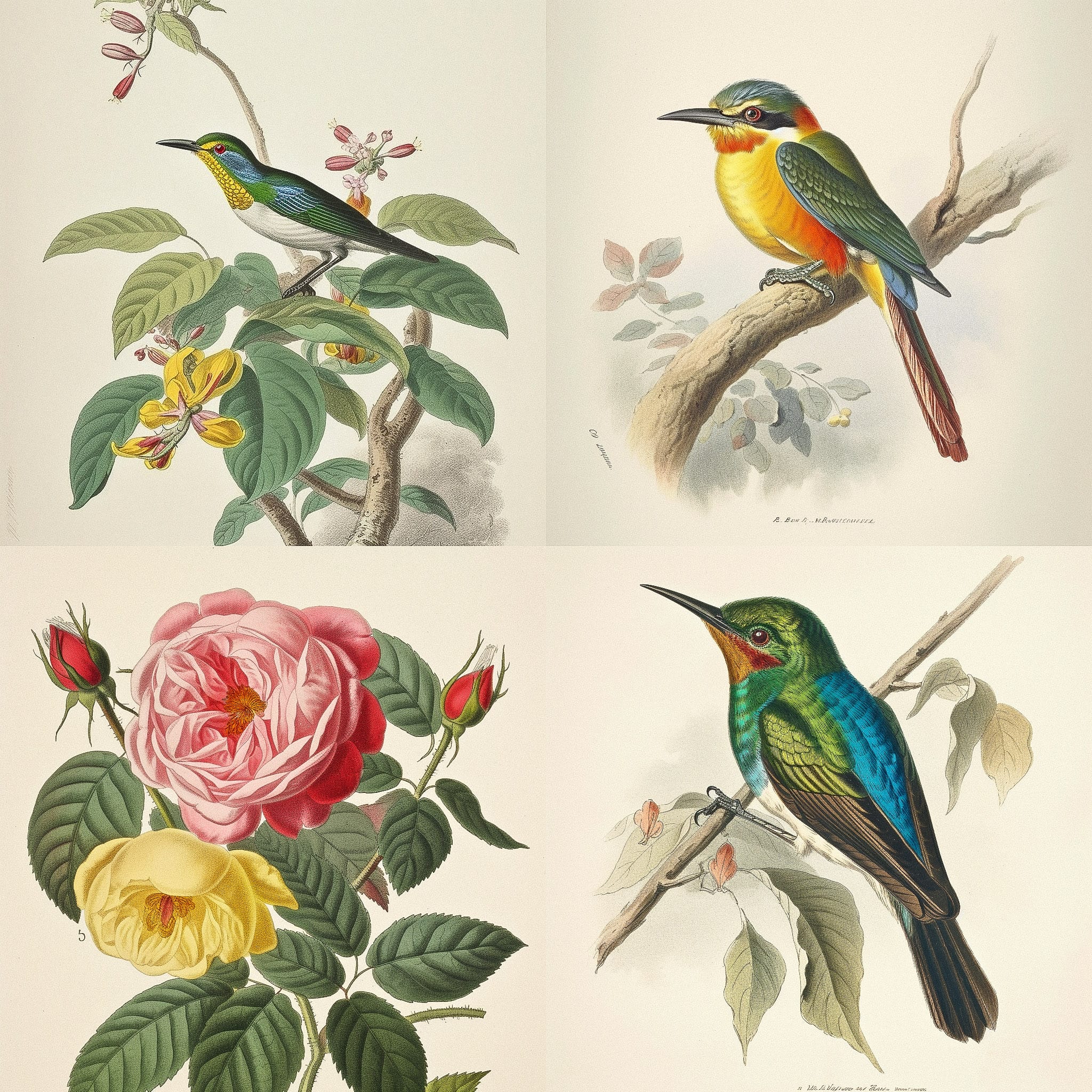 Pierre-Joseph Redoute Midjourney style | Andrei Kovalev's Midlibrary 2.0