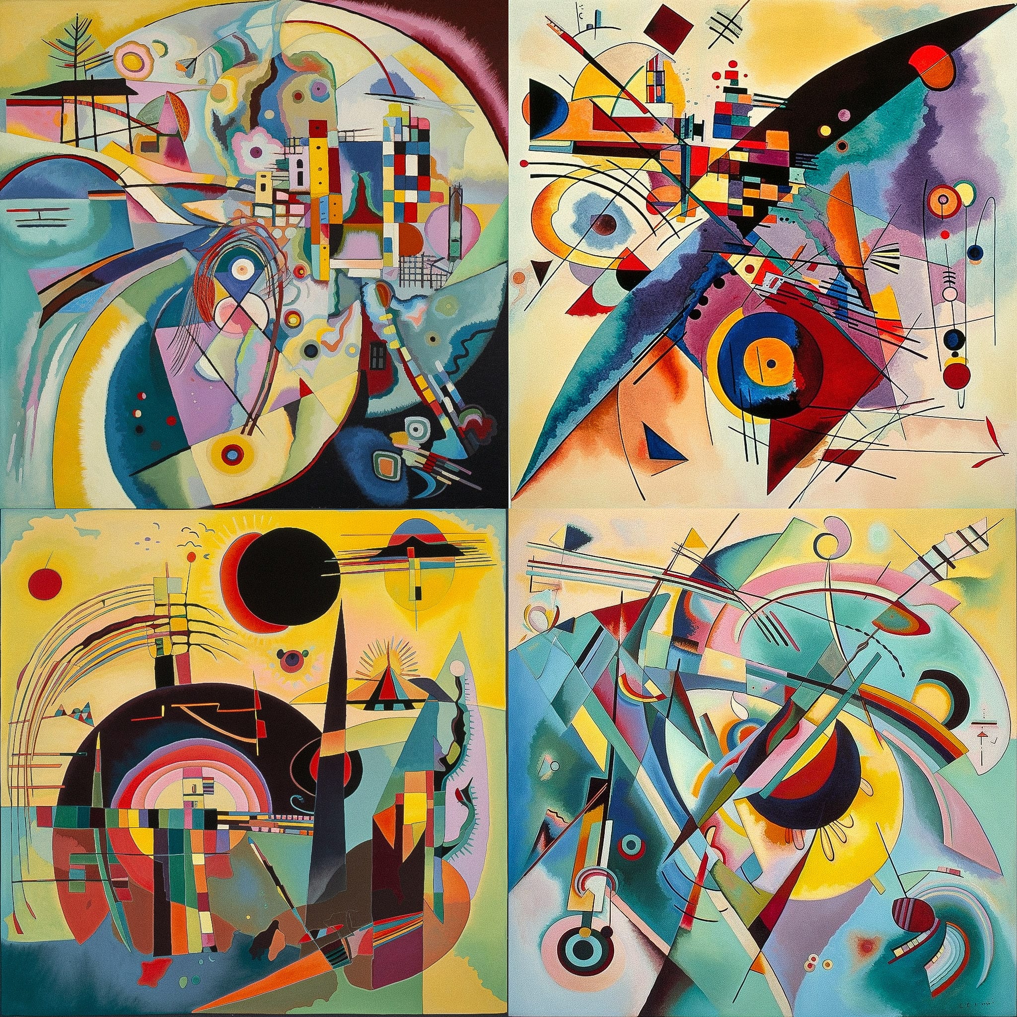 Wassily Kandinsky Midjourney style | Andrei Kovalev's Midlibrary 2.0
