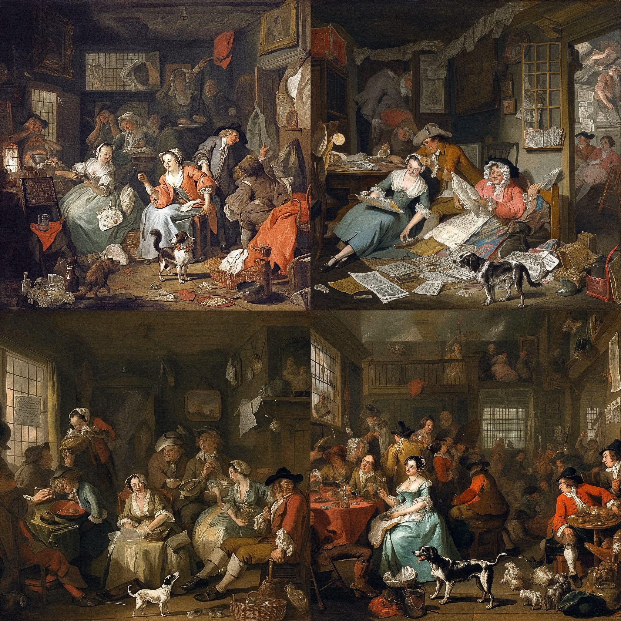 William Hogarth Midjourney style | Andrei Kovalev's Midlibrary 2.0