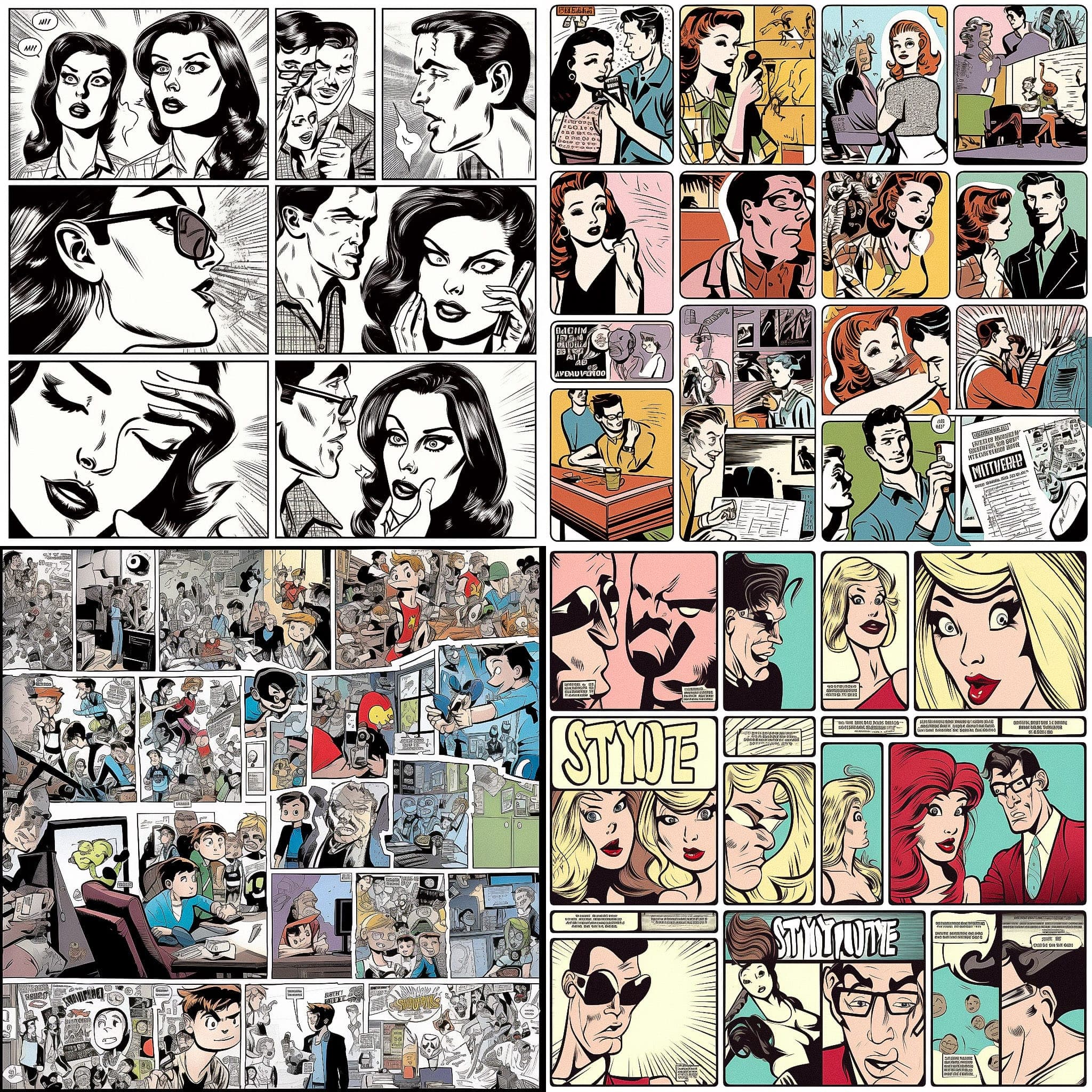 Comic strip style Midjourney style | Andrei Kovalev's Midlibrary 2.0
