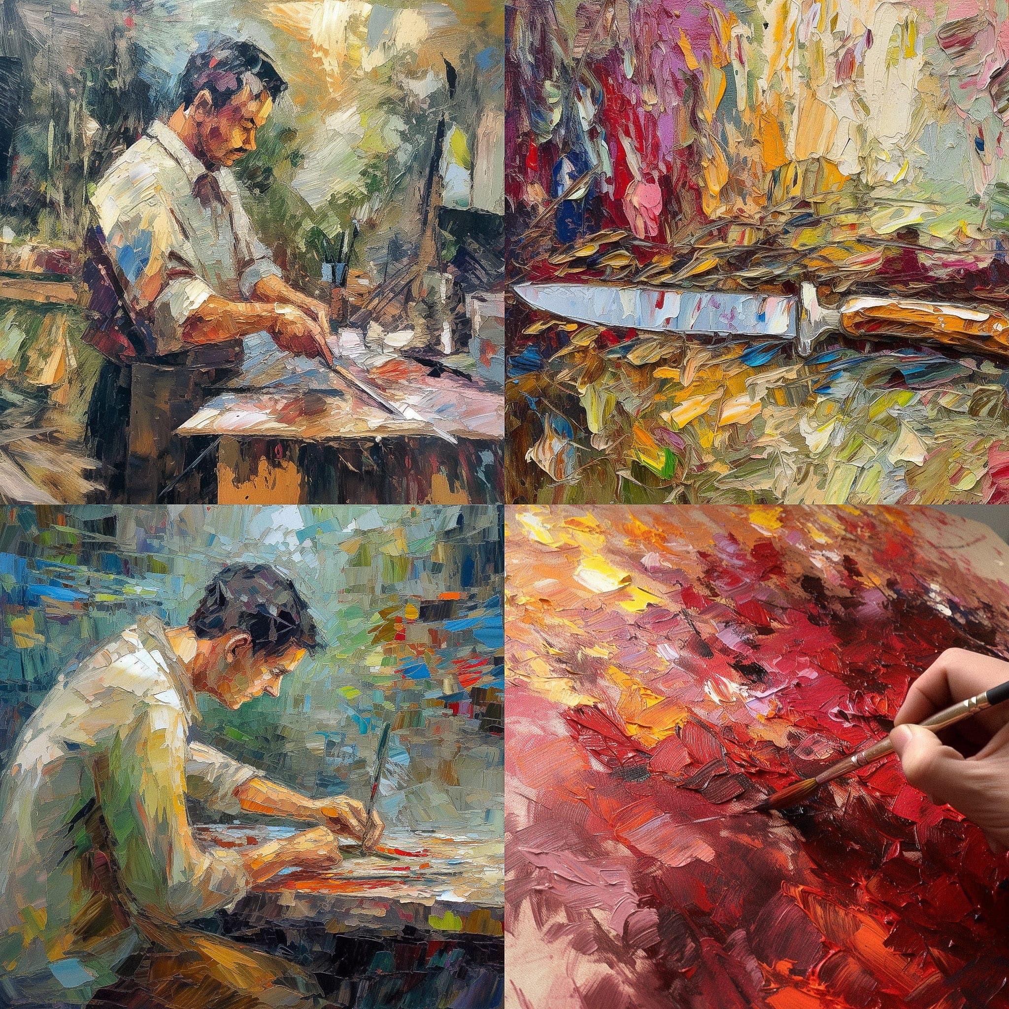 Palette knife drawing Midjourney style | Andrei Kovalev's Midlibrary 2.0