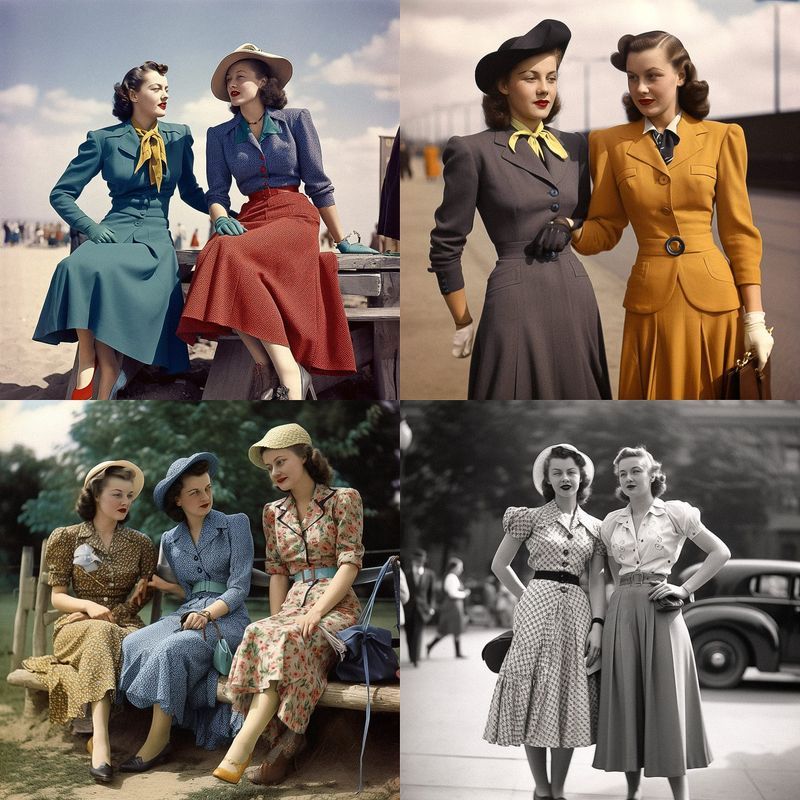 1940s fashion Midjourney style | Andrei Kovalev's Midlibrary 2.0