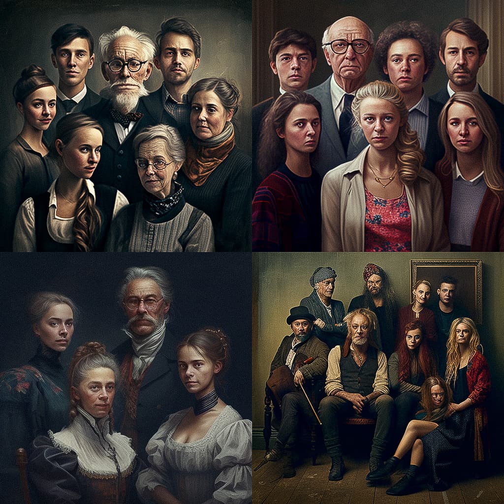 Group portrait Midjourney style | Andrei Kovalev's Midlibrary 2.0