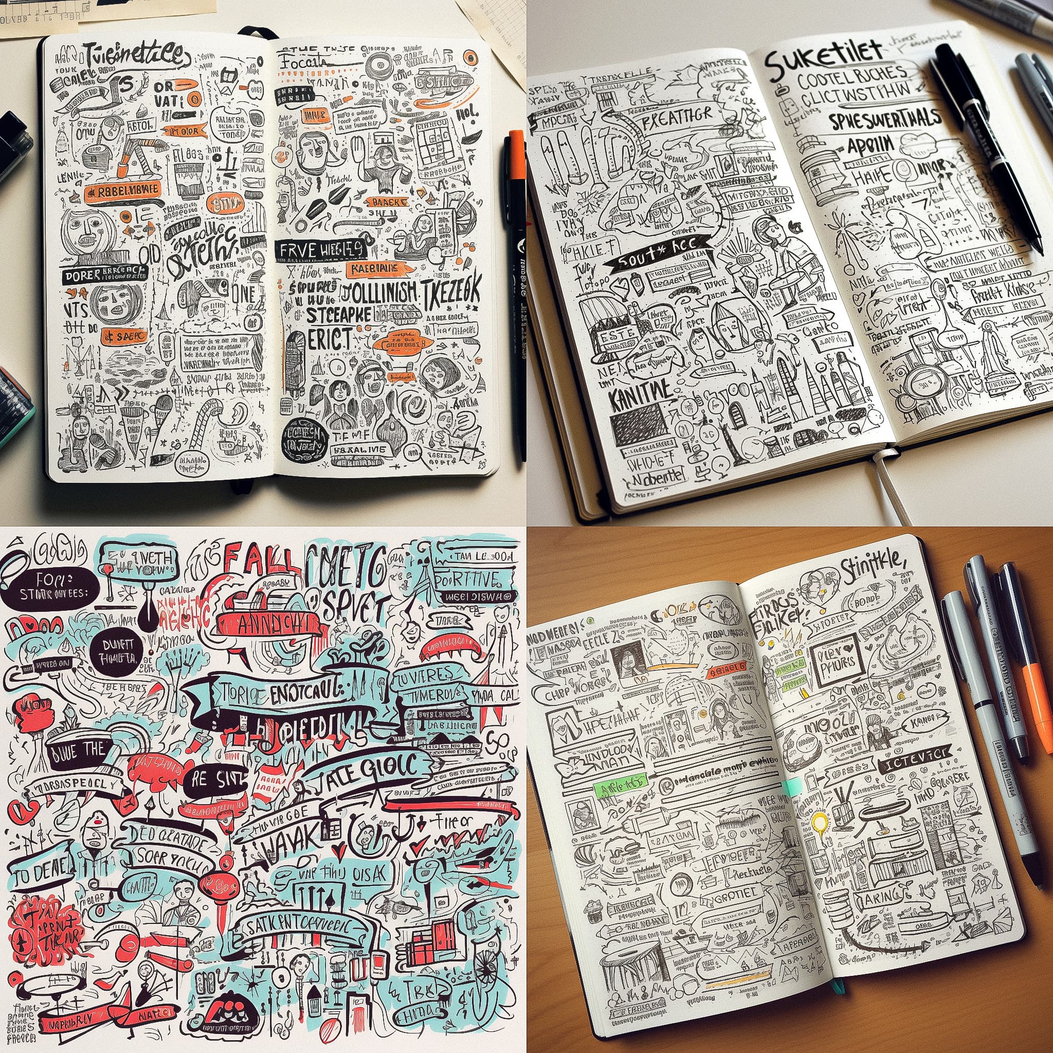 Sketchnote style Midjourney style | Andrei Kovalev's Midlibrary 2.0