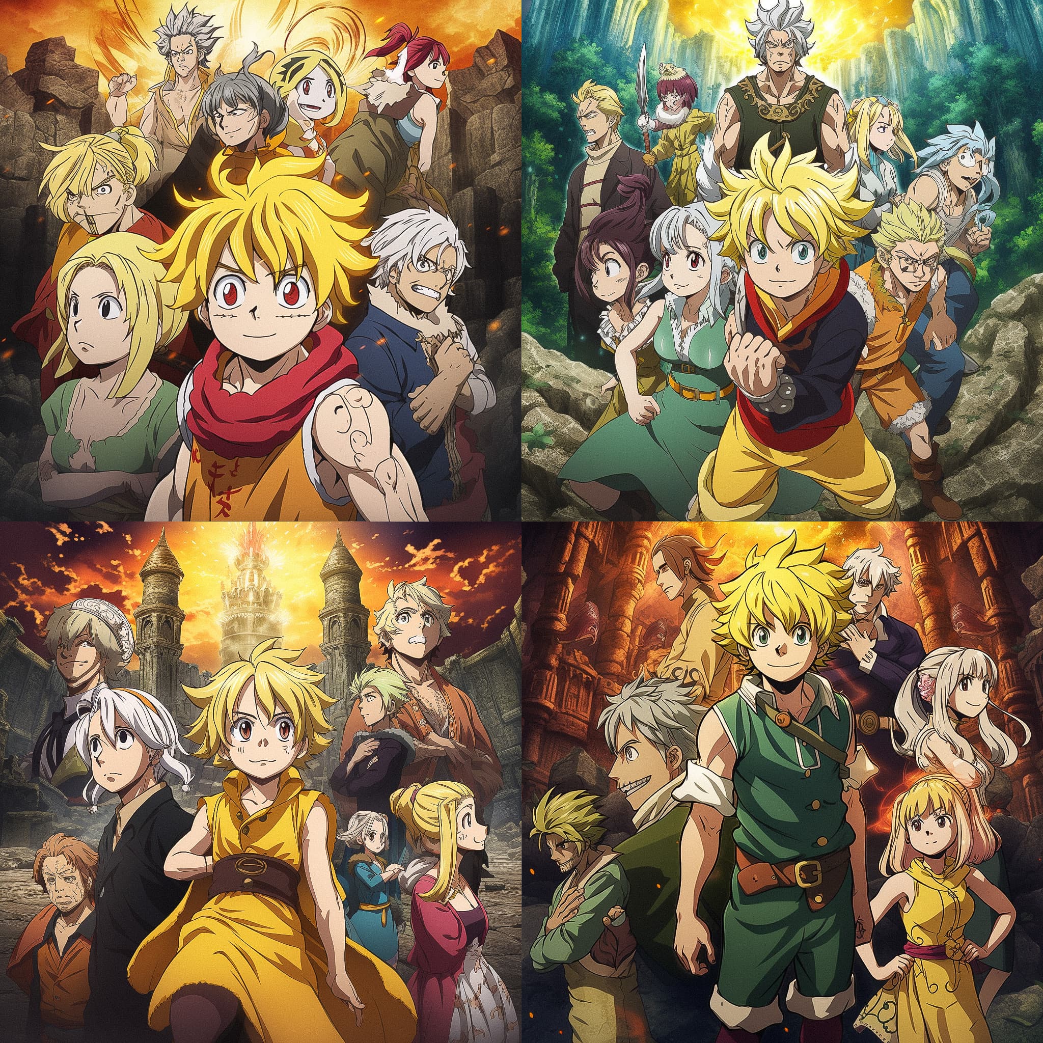 Nanatsu no Taizai Midjourney style | Andrei Kovalev's Midlibrary 2.0