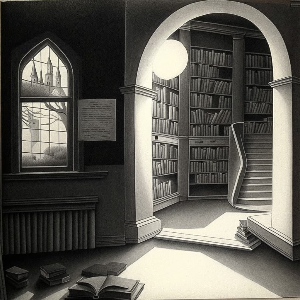 Chris Van Allsburg Midjourney style | Andrei Kovalev's Midlibrary 2.0