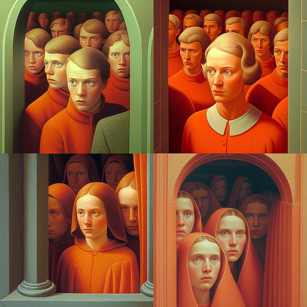 George Tooker Midjourney style | Andrei Kovalev's Midlibrary 2.0