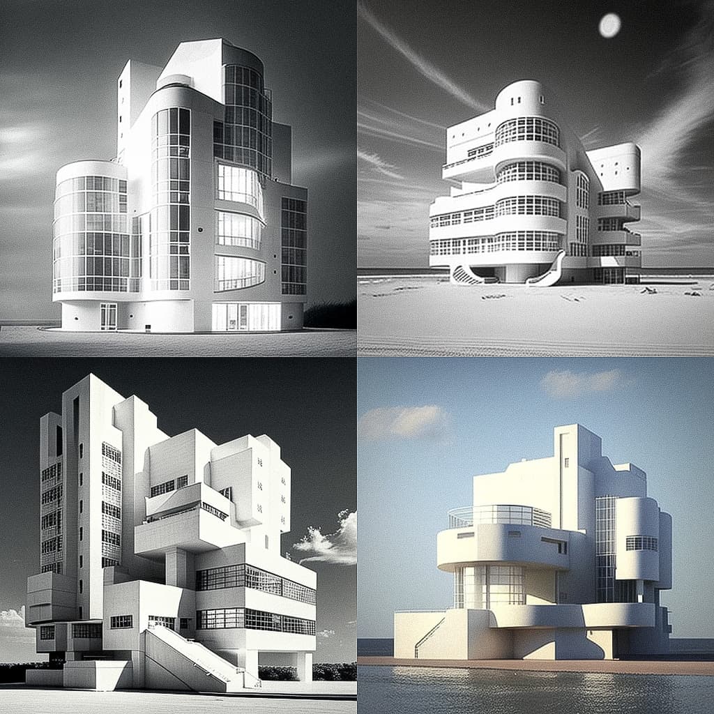 Richard Meier Midjourney style | Andrei Kovalev's Midlibrary 2.0