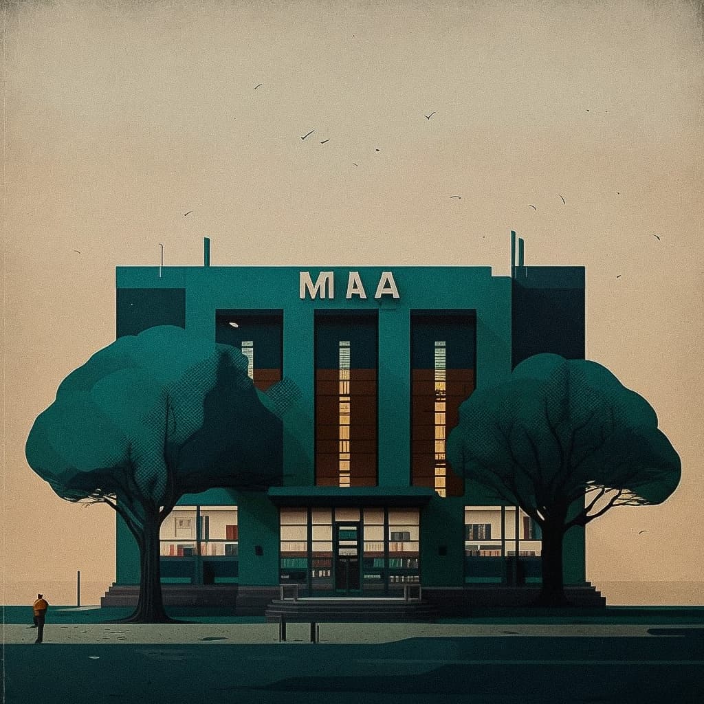 Noma Bar Midjourney style | Andrei Kovalev's Midlibrary 2.0