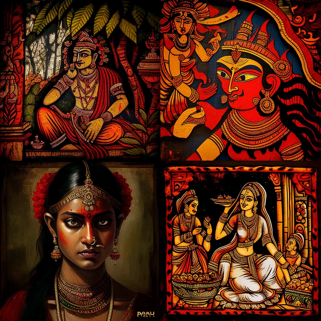 Phad painting Midjourney style | Andrei Kovalev's Midlibrary 2.0