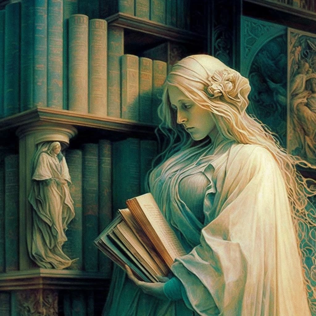 Jean Delville Midjourney style | Andrei Kovalev's Midlibrary 2.0