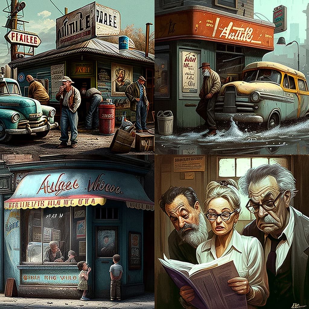 Al Jaffee Midjourney style | Andrei Kovalev's Midlibrary 2.0