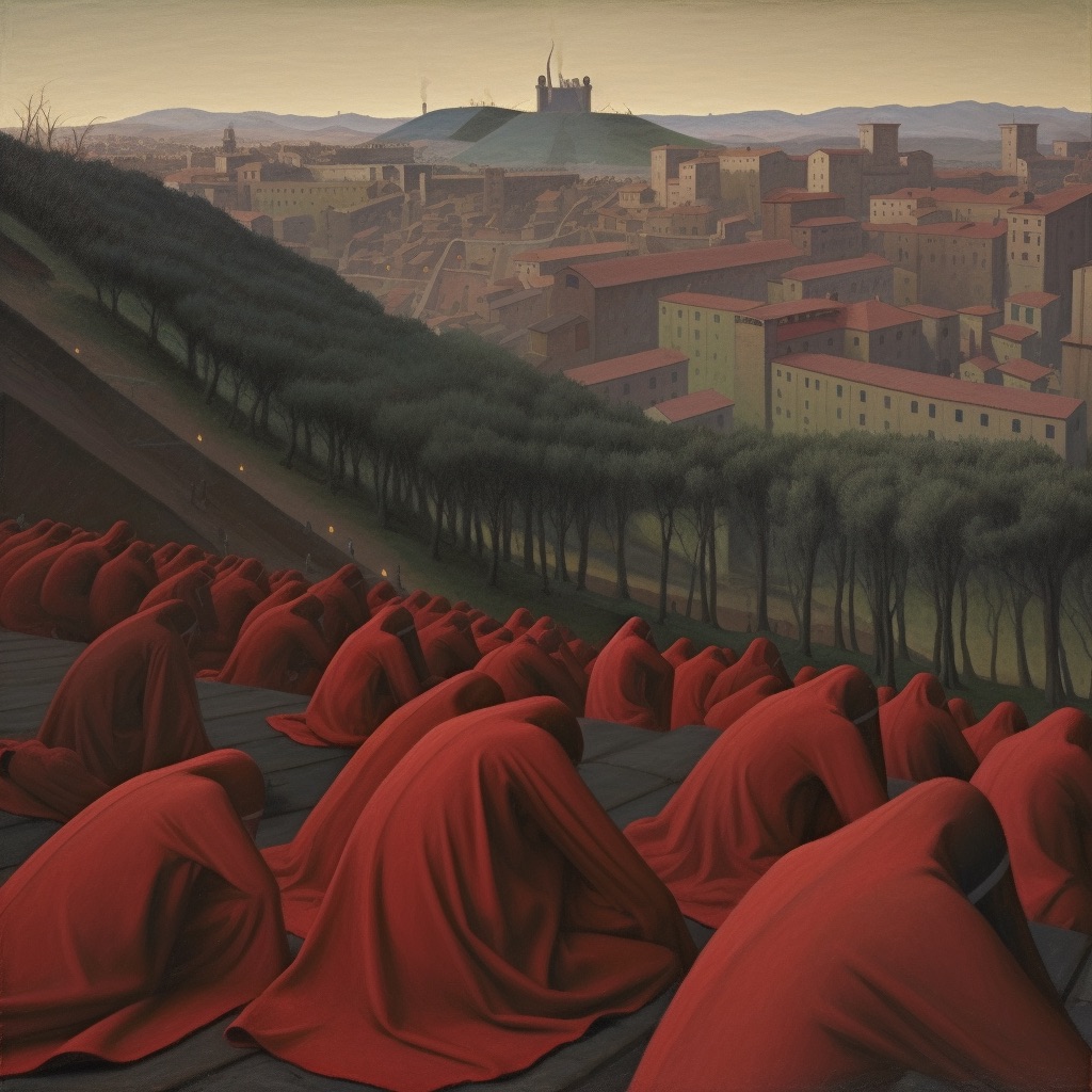 George Tooker Midjourney style | Andrei Kovalev's Midlibrary 2.0