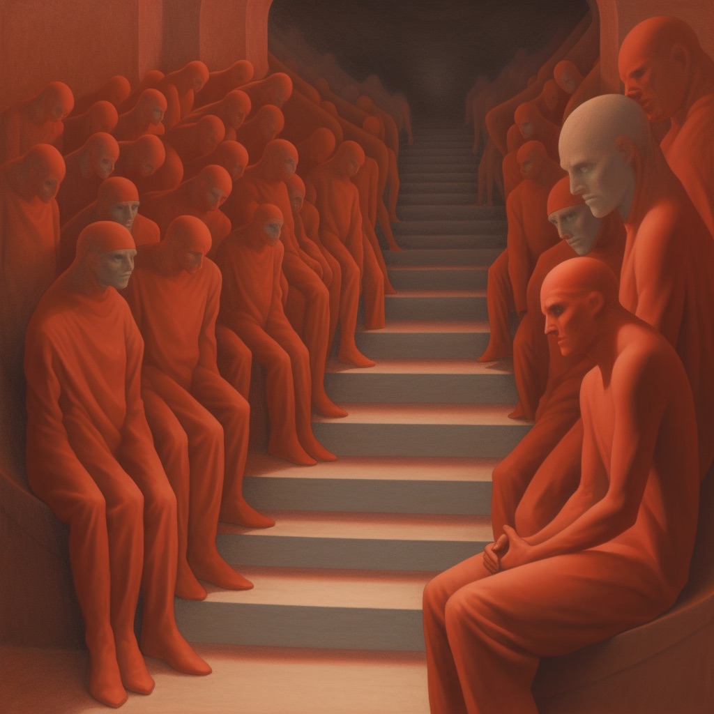 George Tooker Midjourney style | Andrei Kovalev's Midlibrary 2.0