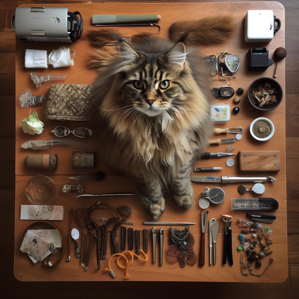 Knolling Midjourney style | Andrei Kovalev's Midlibrary 2.0