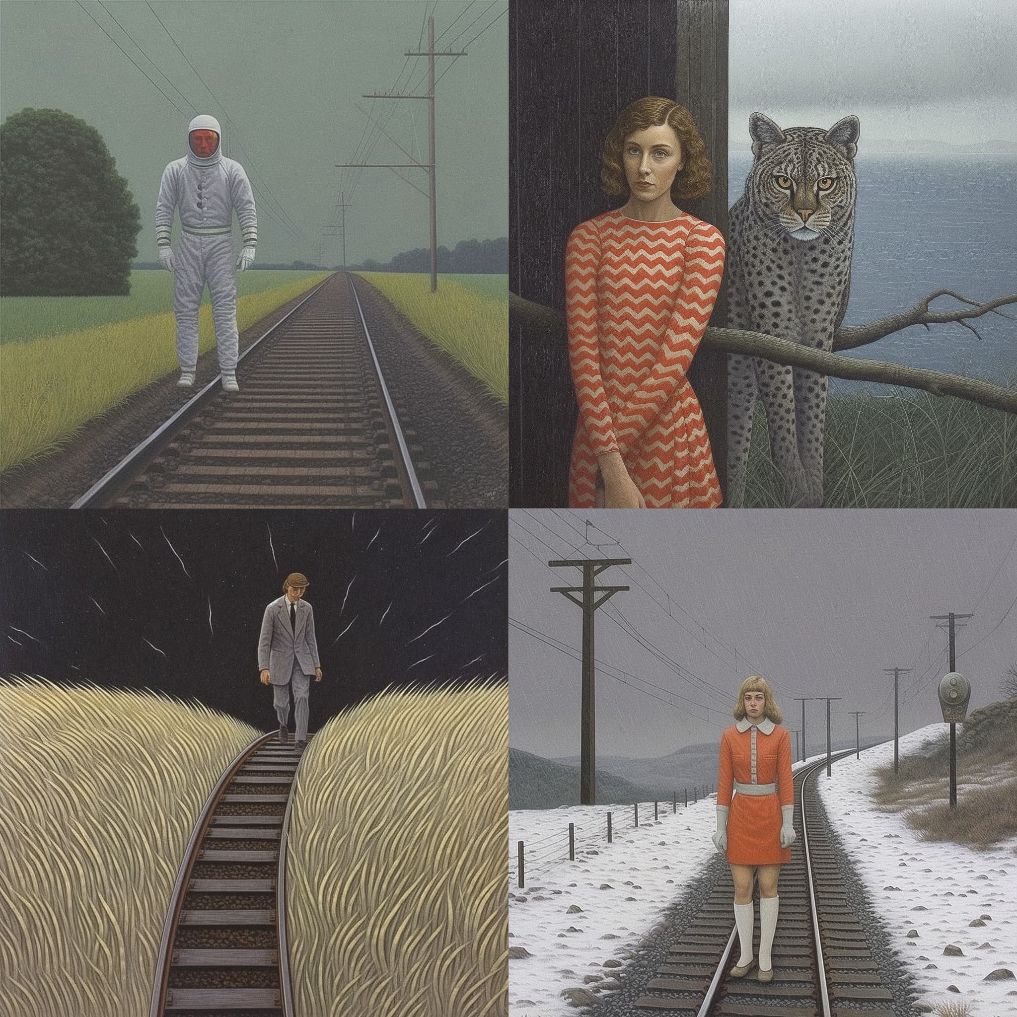 Alex Colville Midjourney style | Andrei Kovalev's Midlibrary 2.0