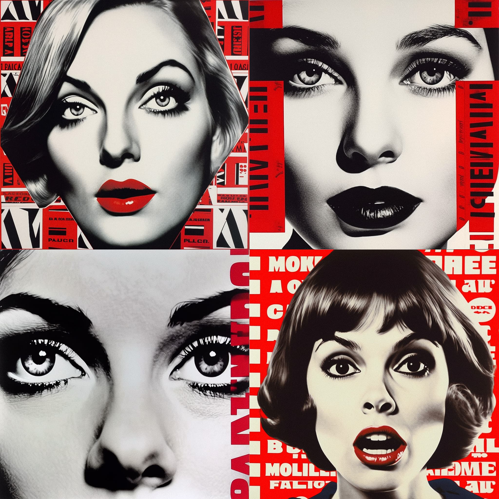 Barbara Kruger Midjourney style | Andrei Kovalev's Midlibrary 2.0