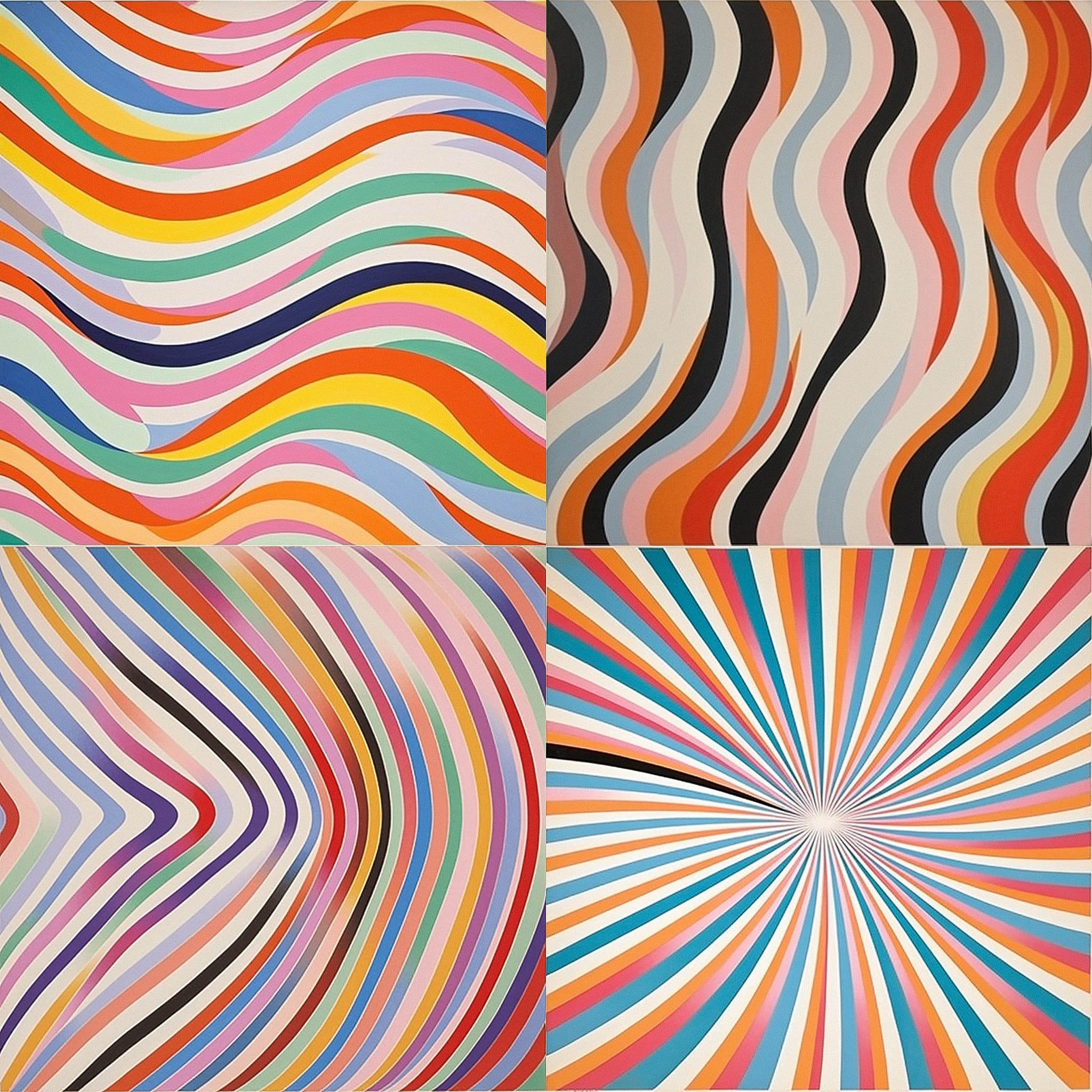Bridget Riley Midjourney style | Andrei Kovalev's Midlibrary 2.0