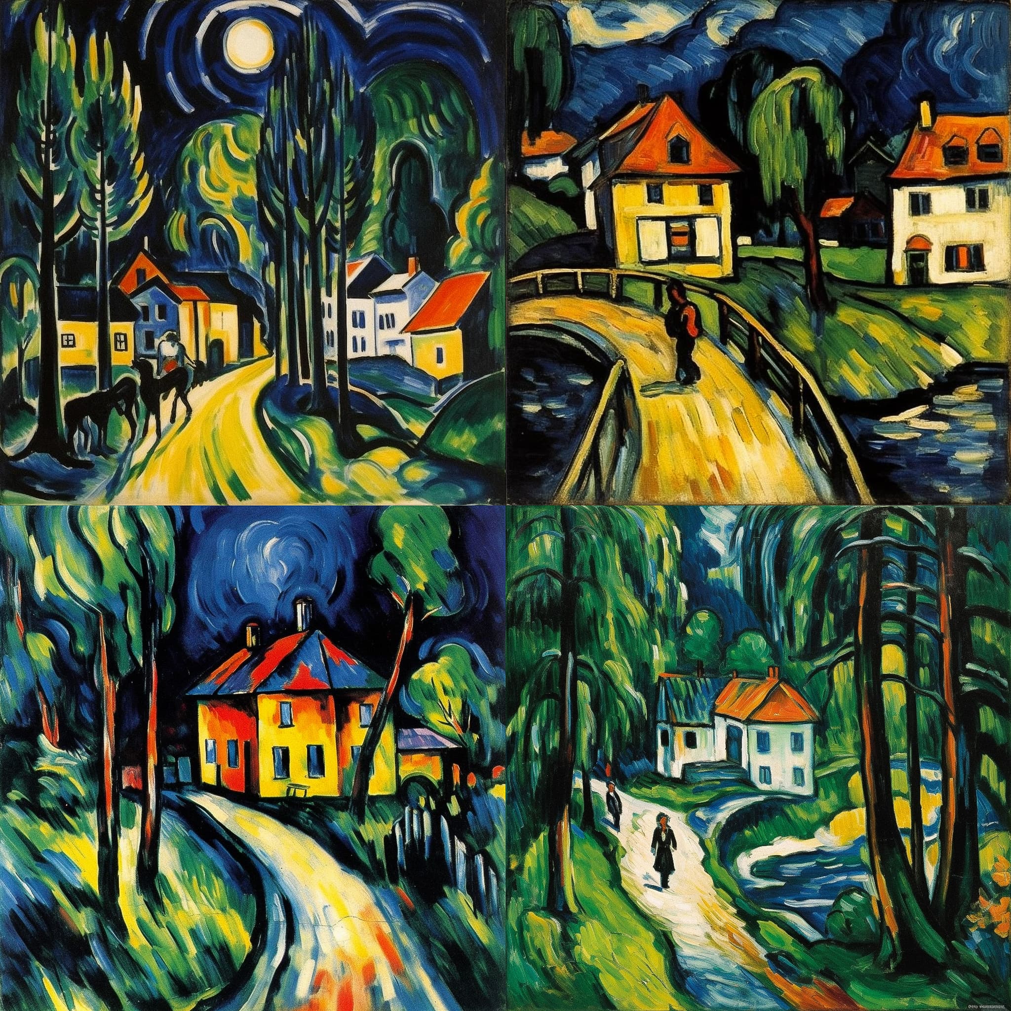 Erich Heckel Midjourney style | Andrei Kovalev's Midlibrary 2.0