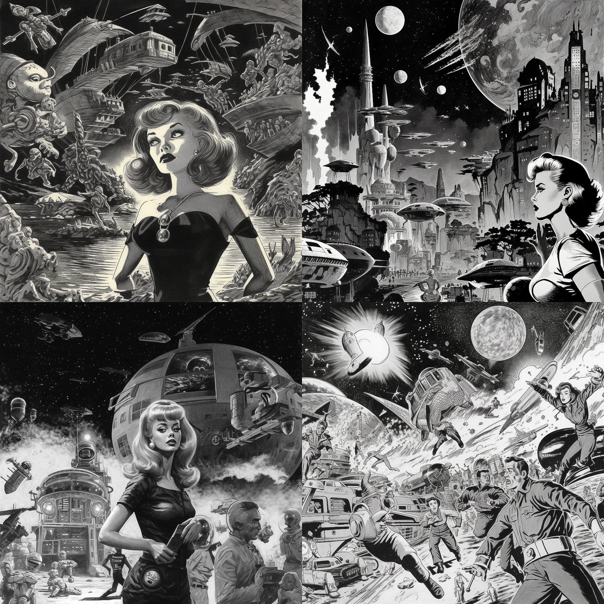 Wally Wood Midjourney style | Andrei Kovalev's Midlibrary 2.0