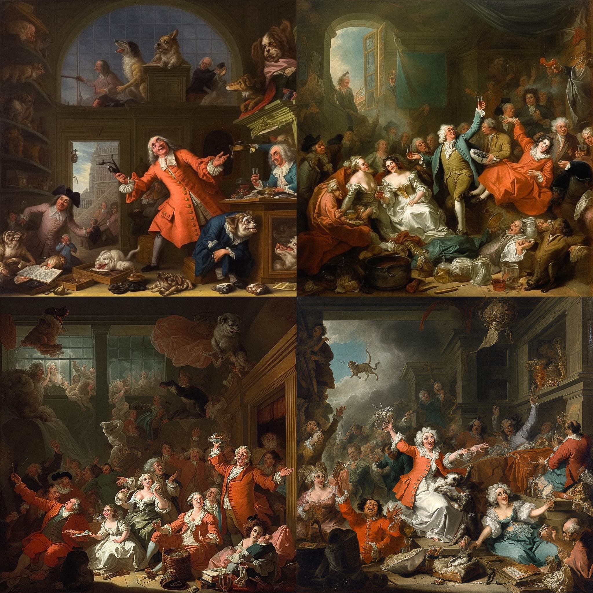 William Hogarth Midjourney style | Andrei Kovalev's Midlibrary 2.0