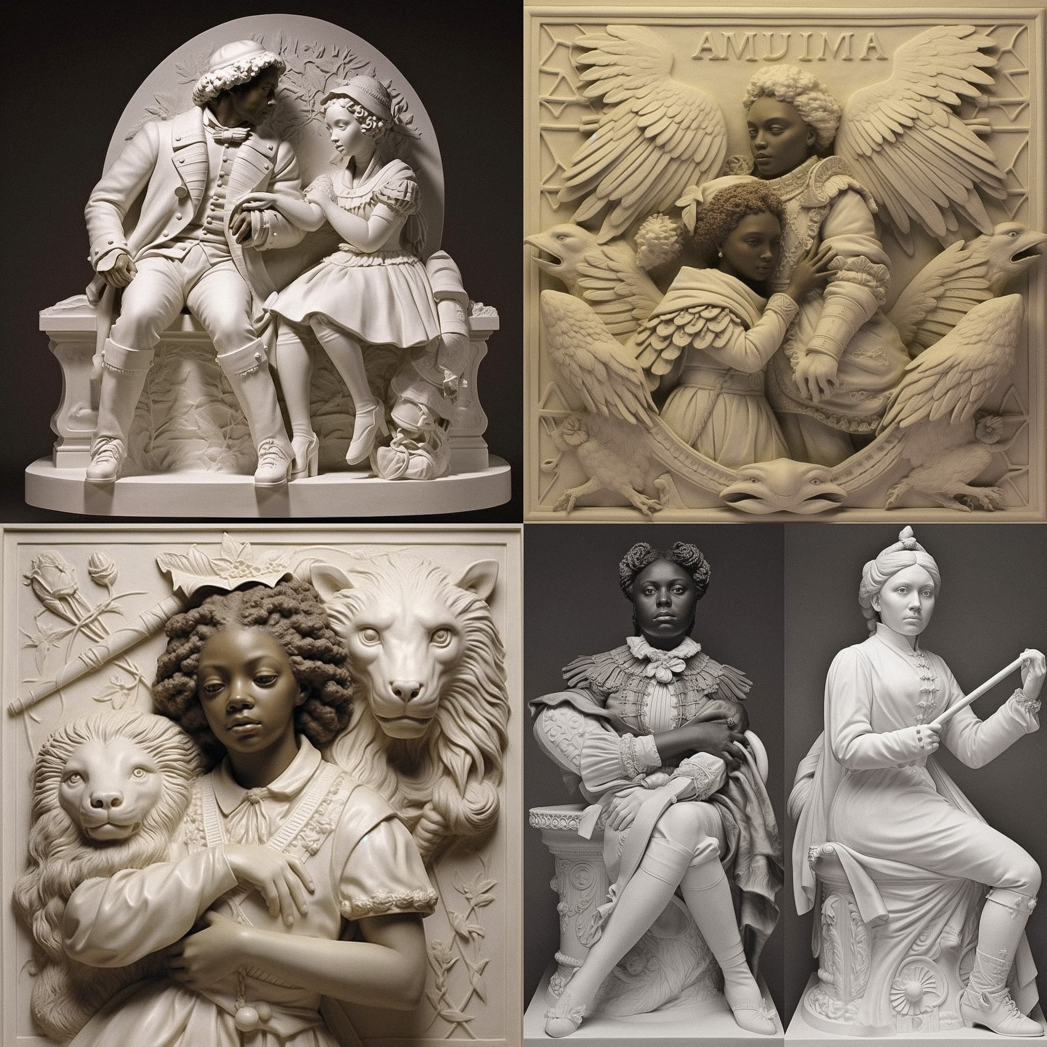Edmonia Lewis Midjourney style | Andrei Kovalev's Midlibrary 2.0