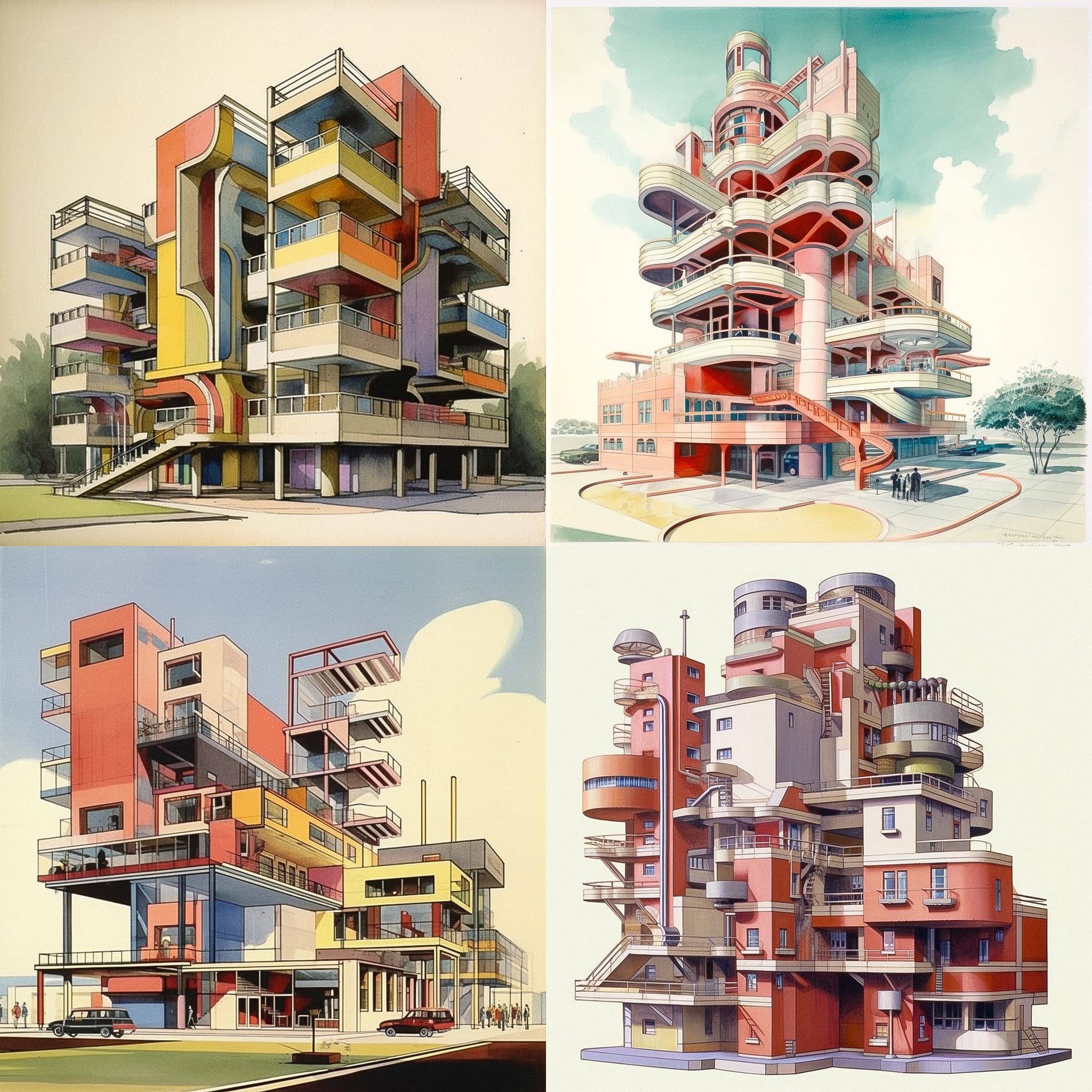 James Stirling Midjourney style | Andrei Kovalev's Midlibrary 2.0