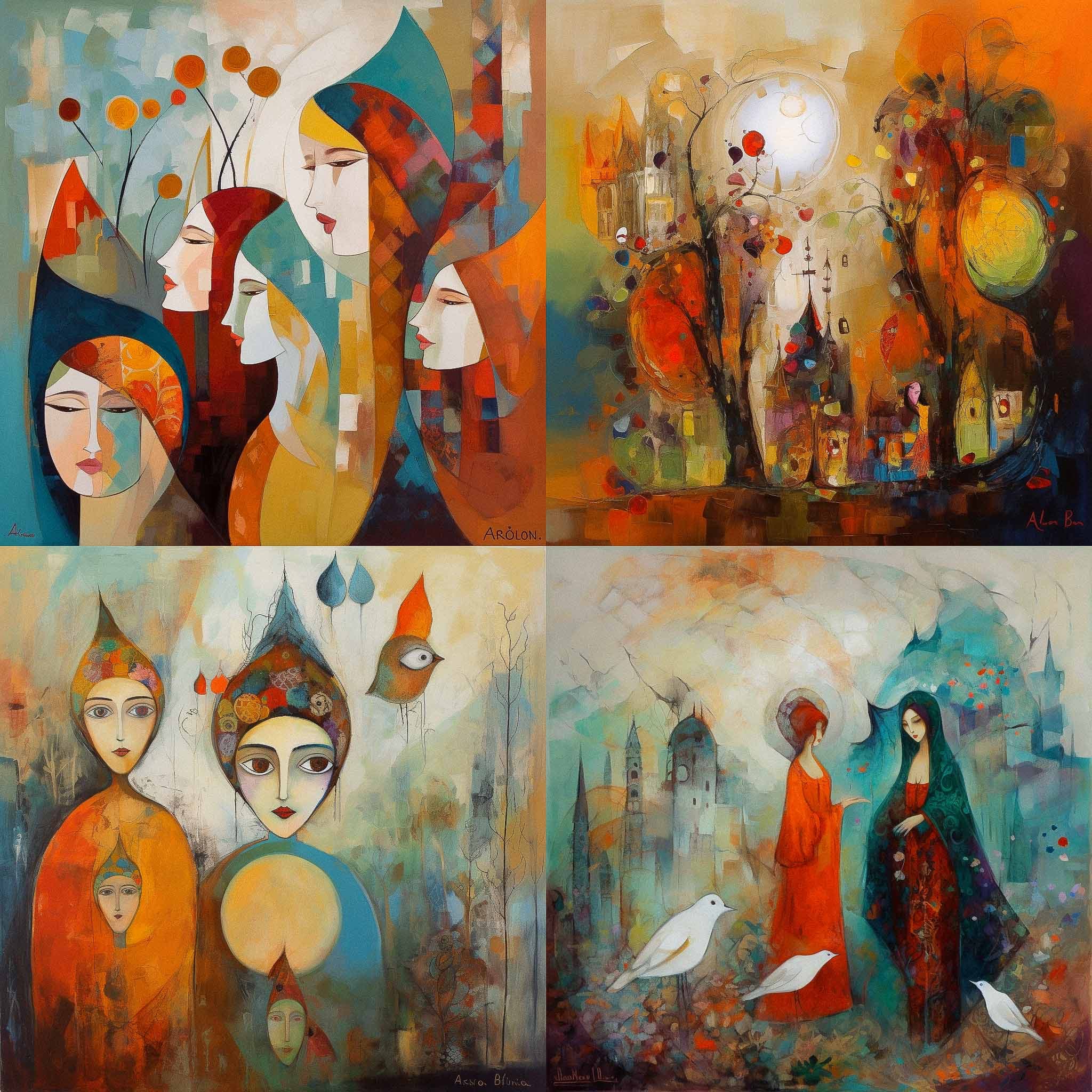 Alice Rahon Midjourney style | Andrei Kovalev's Midlibrary 2.0