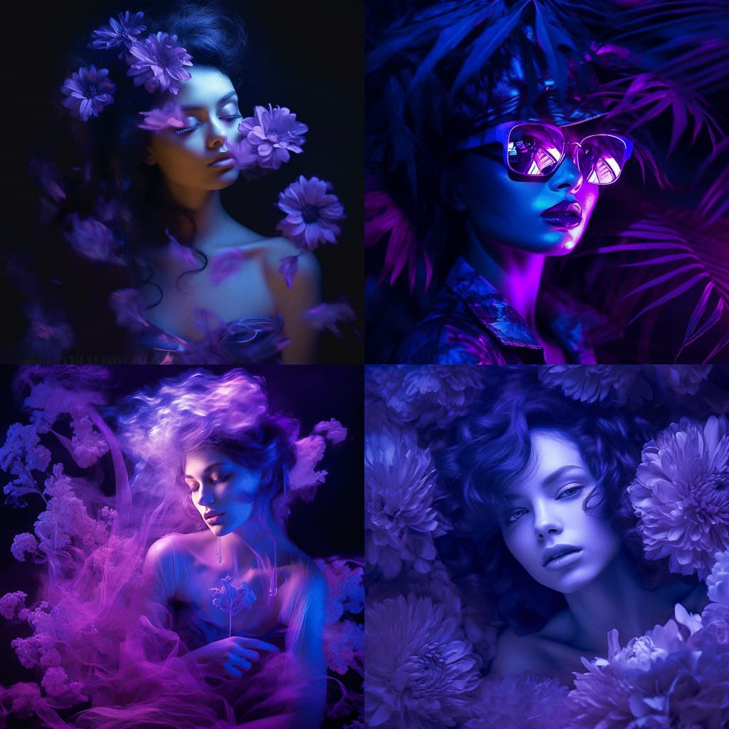 Cyanotype print Midjourney style | Andrei Kovalev's Midlibrary 2.0