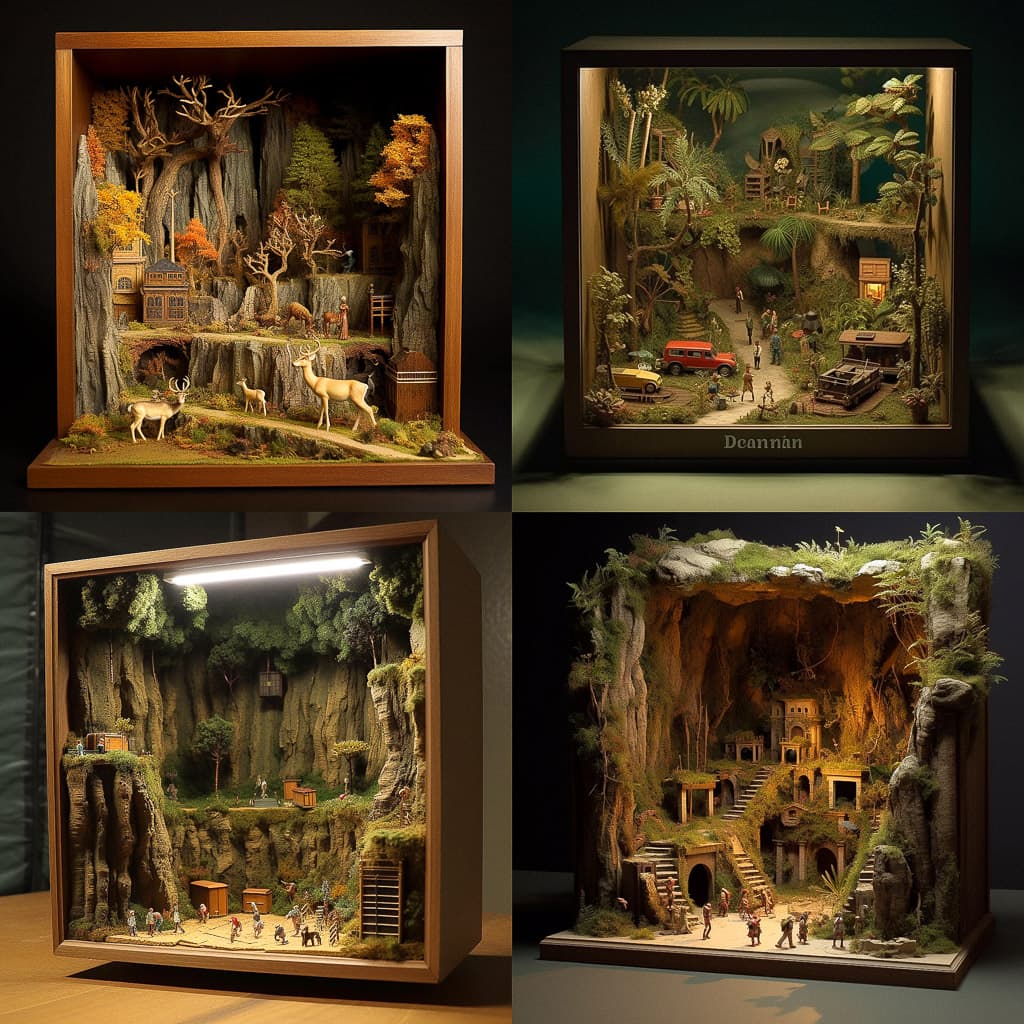 Diorama Midjourney style | Andrei Kovalev's Midlibrary 2.0