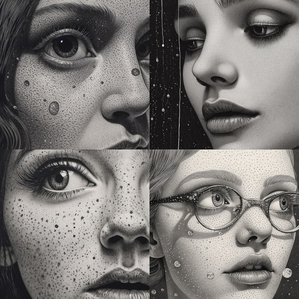 Stippling Midjourney style | Andrei Kovalev's Midlibrary 2.0