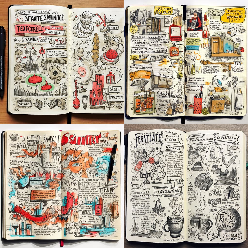 Sketchnote style Midjourney style | Andrei Kovalev's Midlibrary 2.0