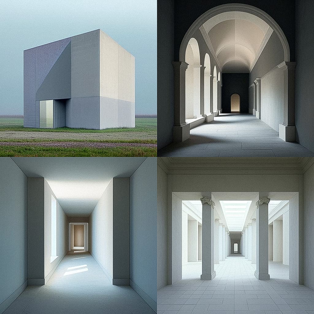 John Pawson Midjourney style | Andrei Kovalev's Midlibrary 2.0